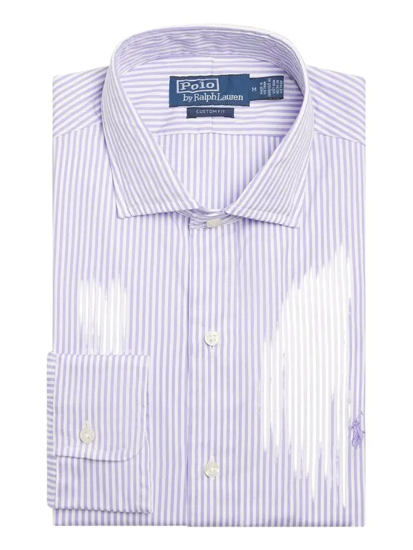 Polo Ralph Lauren Cotton Poplin Stripe Shirt - Purple