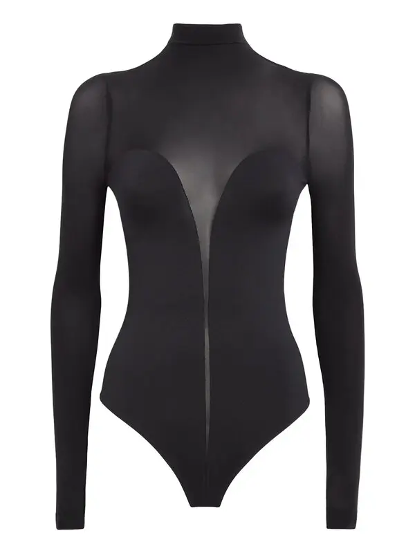 Wolford High-neck Bustier Bodysuit - Black