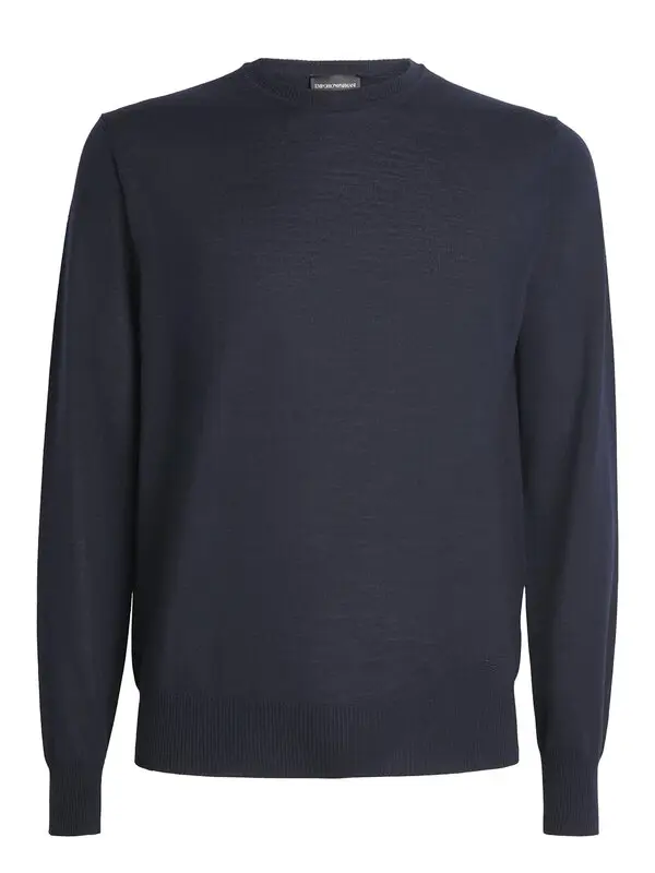 Emporio Armani Virgin Wool Sweater - Blue