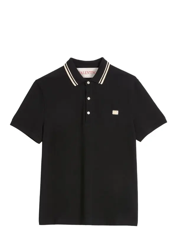 Valentino Garavani Vlogo Signature Polo Shirt - Black