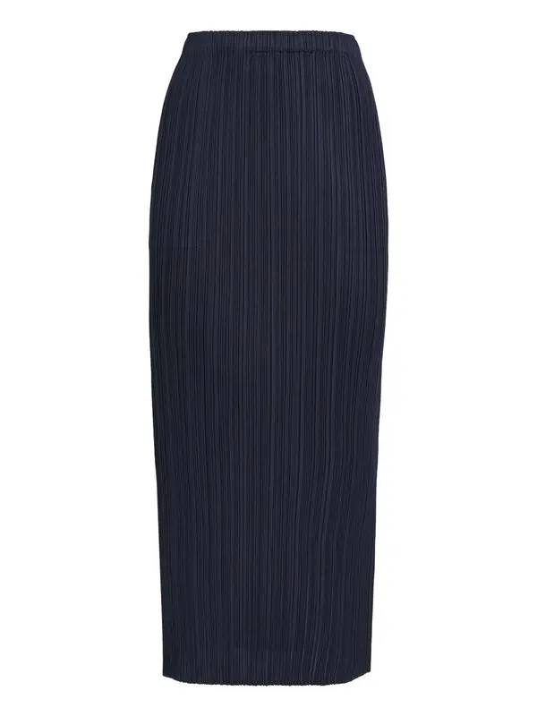 Issey Miyake Basics Midi Skirt - Navy