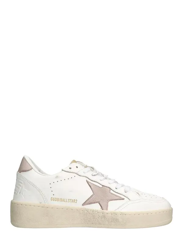 GOLDEN GOOSE Leather Ball Star Low-top Sneakers - White