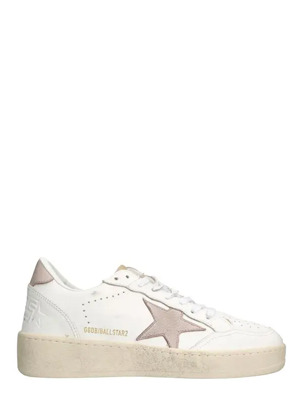 GOLDEN GOOSE Leather Ball Star Low-top Sneakers - White