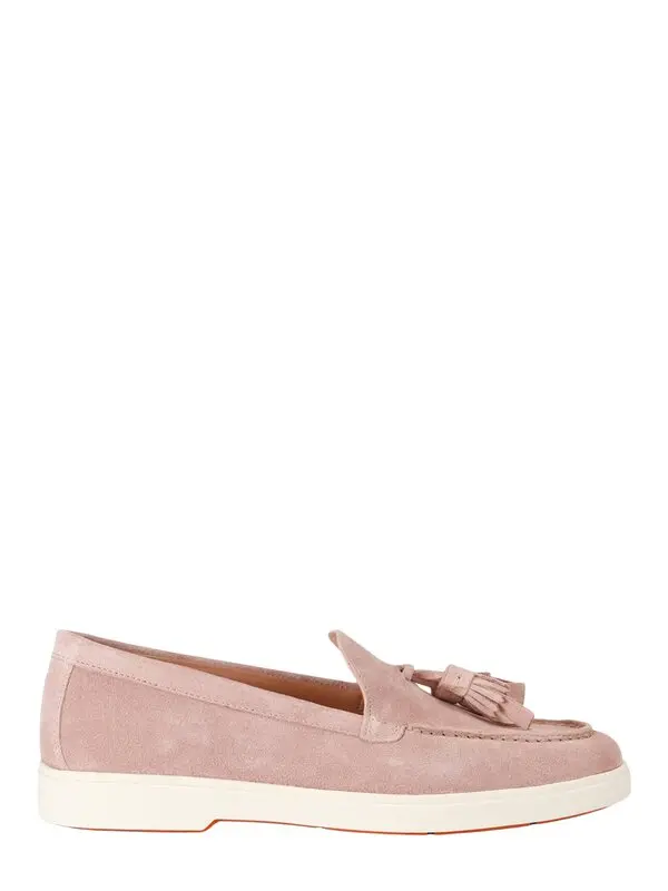 Santoni Suede Feudal Loafers - Pink