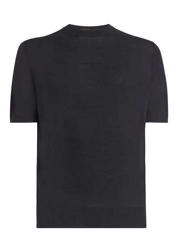 Colombo Cashmere-silk T-shirt - Black