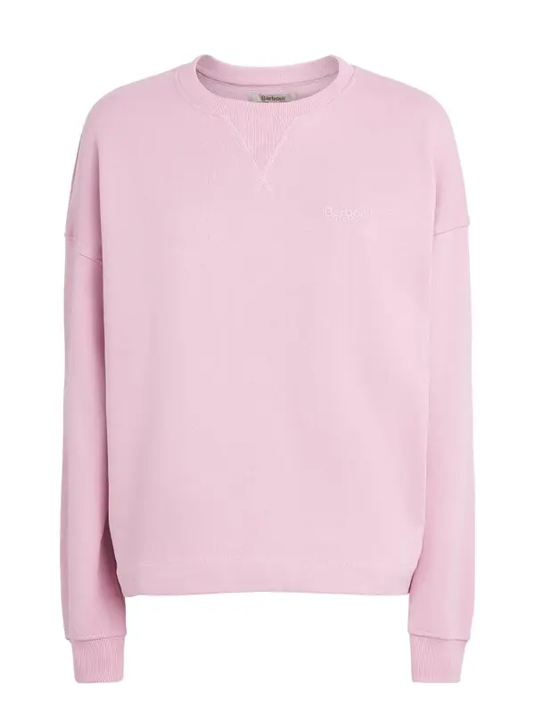 Barbour Cotton Logo Sweatshirt - Pink