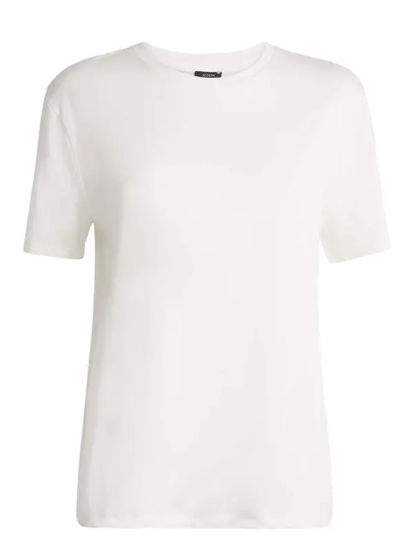 JOSEPH Cotton-silk T-shirt - Ivory