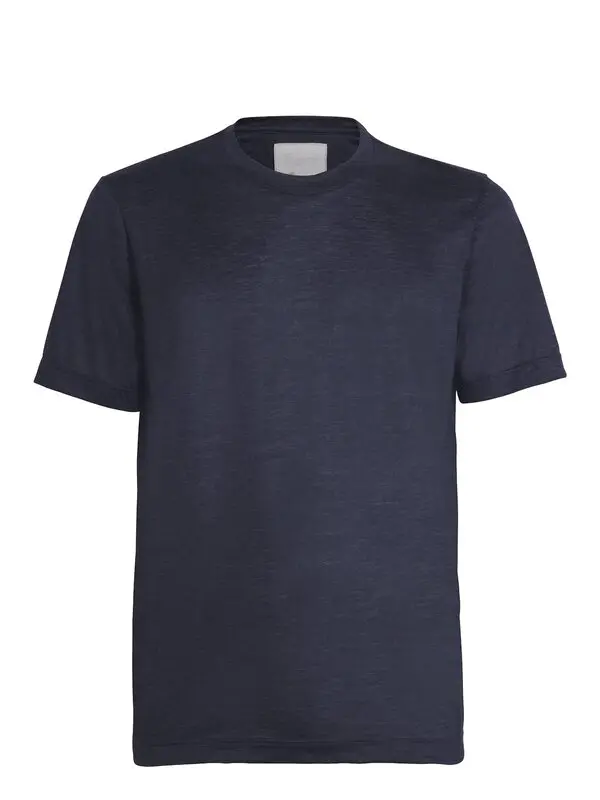 Marco Pescarolo Cotton Half-sleeve T-shirt - Navy