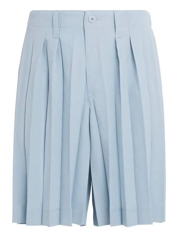 Issey Miyake Pleated Edge Ensemble Shorts - Blue