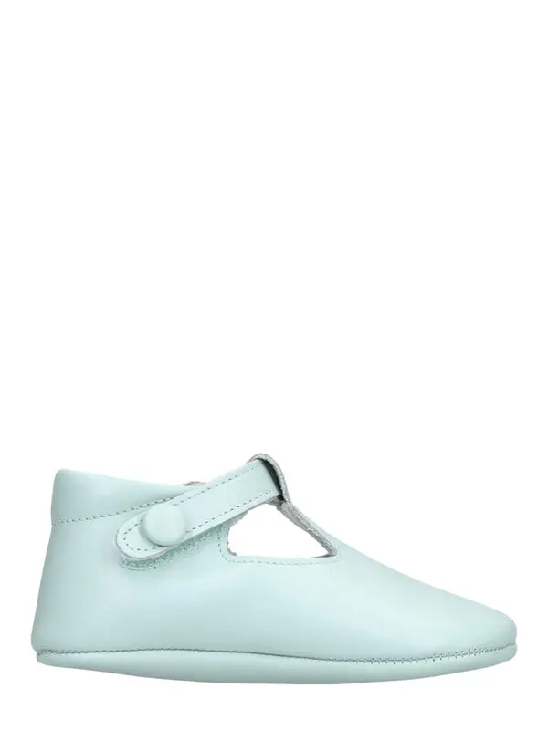 PAPOUELLI Leather Crib Shoes - Blue