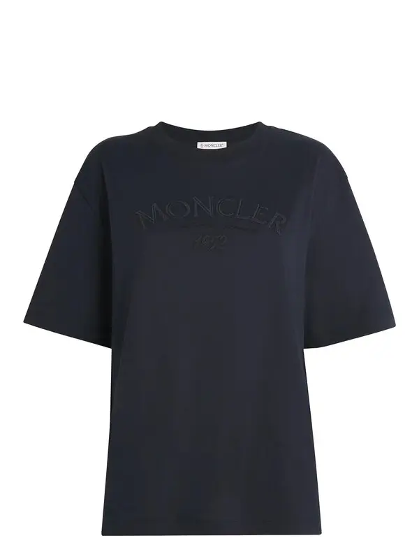 Moncler Cotton Logo T-shirt - Blue