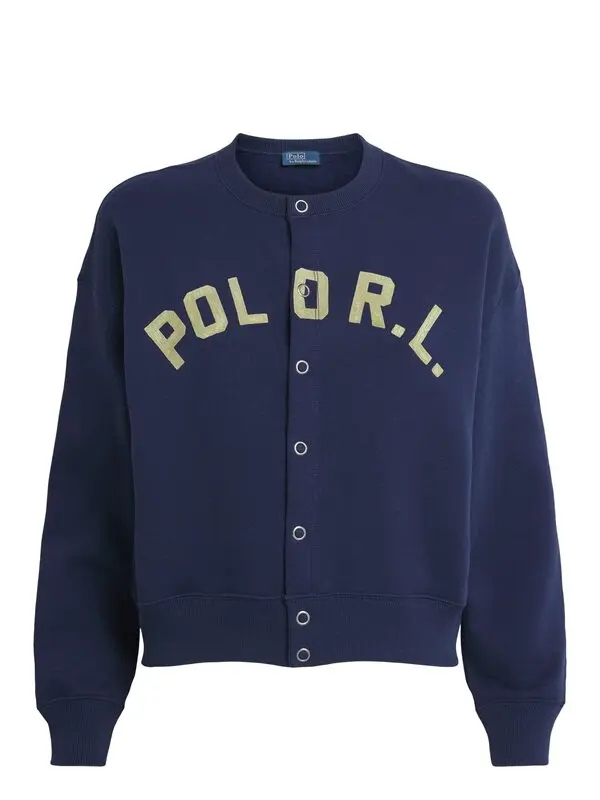 Polo Ralph Lauren Fleece Logo Cardigan - Navy
