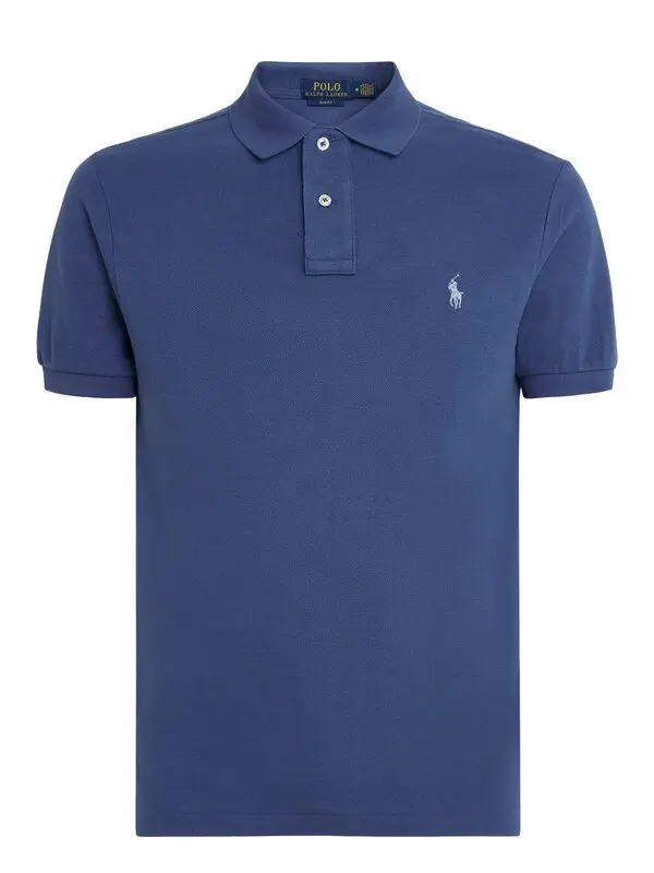 Polo Ralph Lauren Cotton Mesh Slim-fit Polo Shirt - Blue