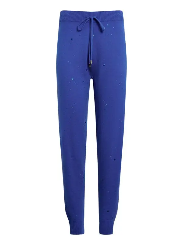 WILLIAM SHARP Cashmere Crystal-embellished Sweatpants - Blue