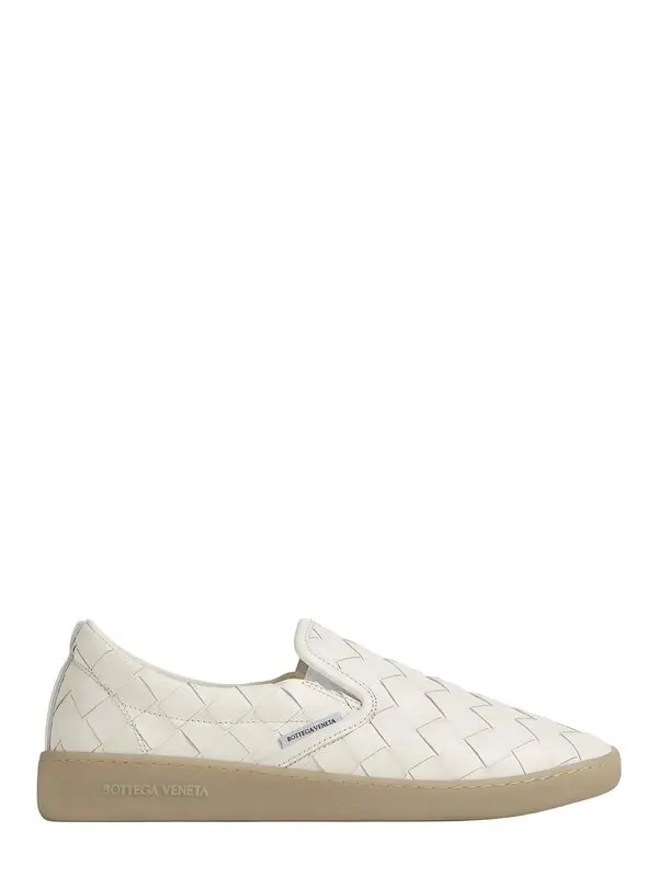 Bottega Veneta Leather Intrecciato Sawyer Sneakers - White