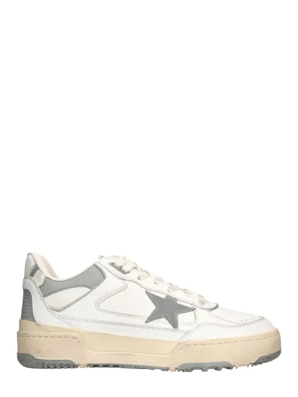 GOLDEN GOOSE Leather Forty2 Sneakers - Beige