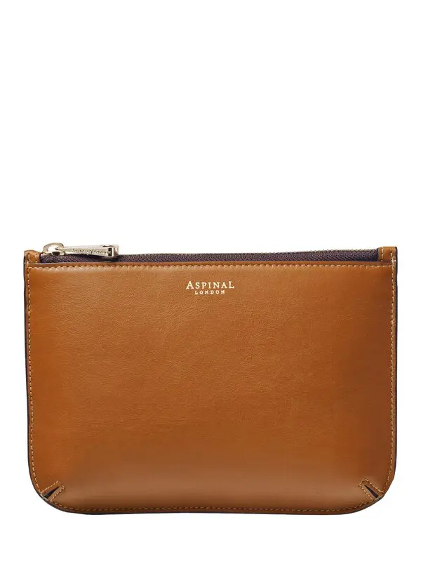 ASPINAL OF LONDON Medium Leather Ella Pouch - Brown