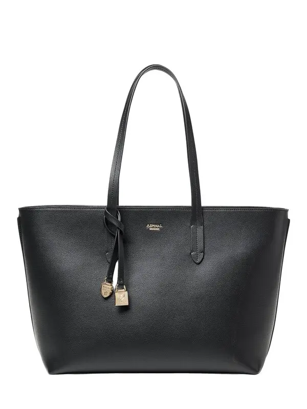ASPINAL OF LONDON Leather East West Tote Bag - Black