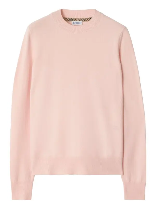 Burberry Cashmere Equestrian Knight Design Sweater - Pink