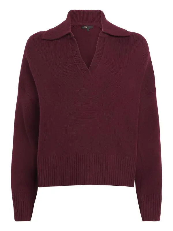 Maje Wool-blend Sweater - Red