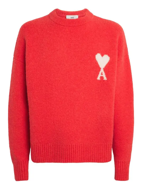 Ami De Coeur Alpaca-blend Sweater - Red
