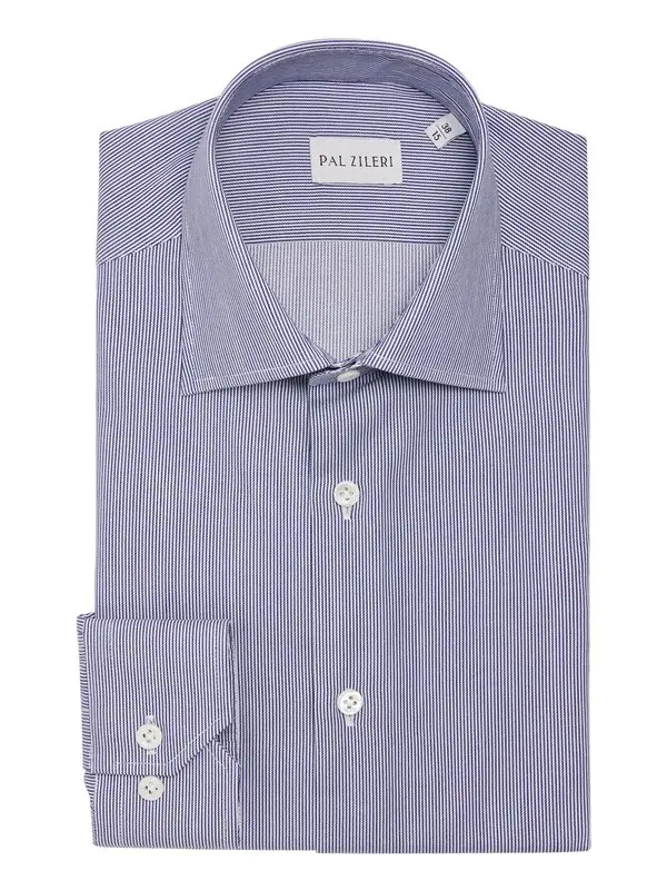 Pal Zileri Cotton Stripe Shirt - Blue