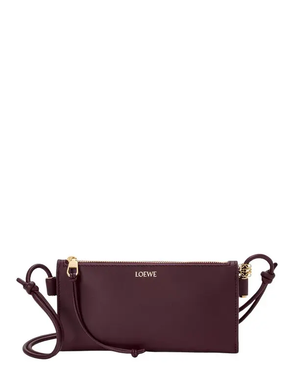Loewe Leather Joya Pouch - Burgundy