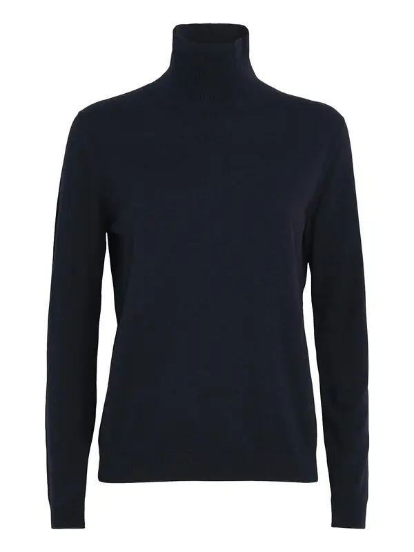 Max Mara Silk-wool Rollneck Sweater - Blue
