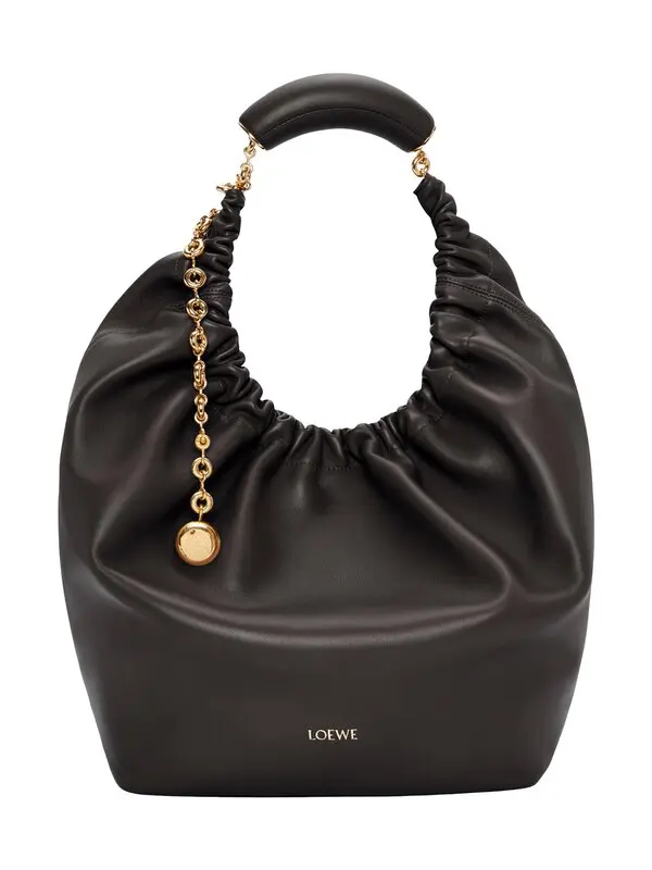 Loewe Medium Leather Squeeze Top-handle Bag - Black