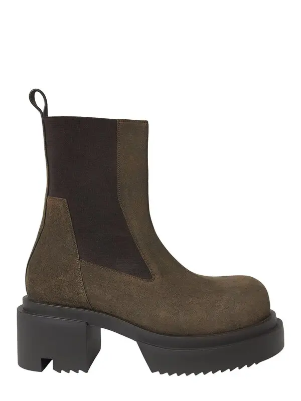 Rick Owens Suede Beatle Bogun Boots - Blue
