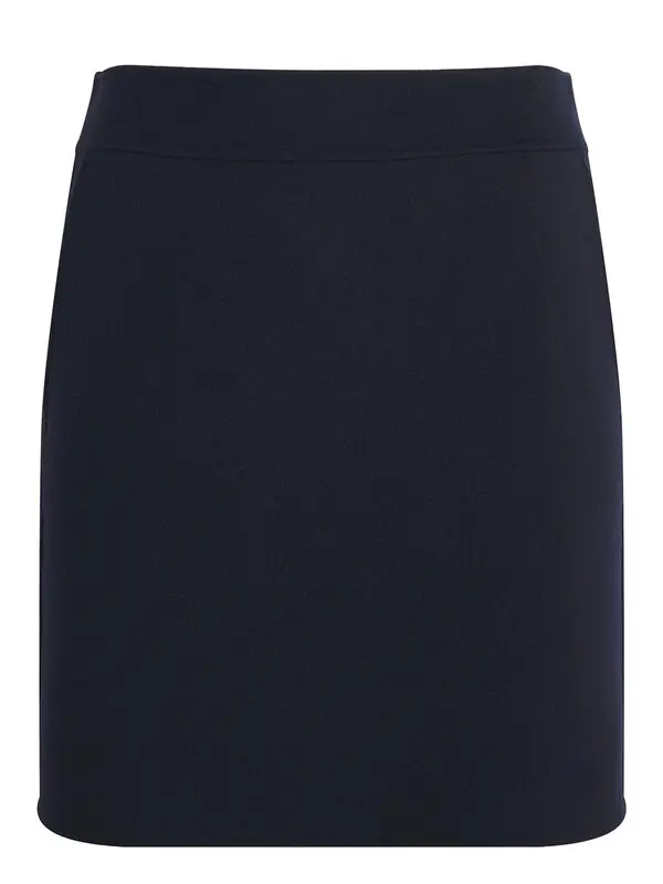 Max Mara Virgin Wool Mini Skirt - Blue