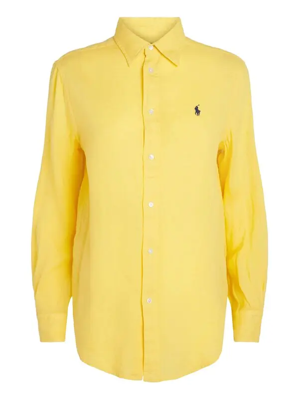 Polo Ralph Lauren Linen Classic Fit Shirt - Yellow