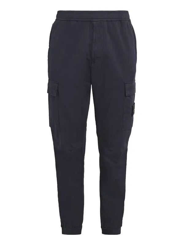 Stone Island Cotton-blend Cargo Trousers - Navy