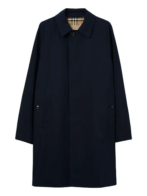 Burberry Mid-length Camden Heritage Car Coat - Blue