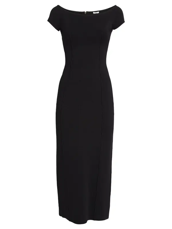 JOSEPH Milano-knit Foin Compact Maxi Dress - Black