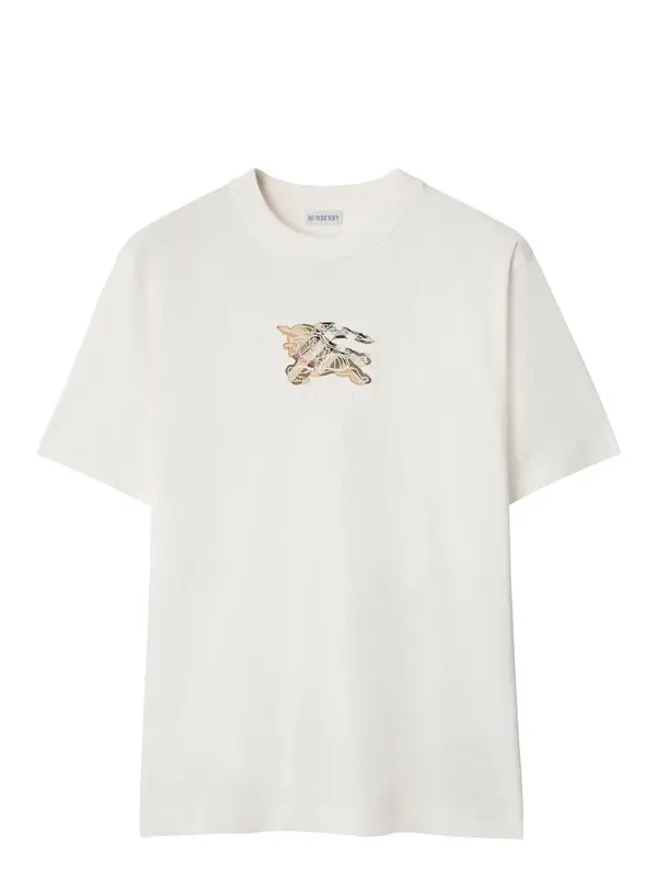Burberry Cotton Edk Check T-shirt - White
