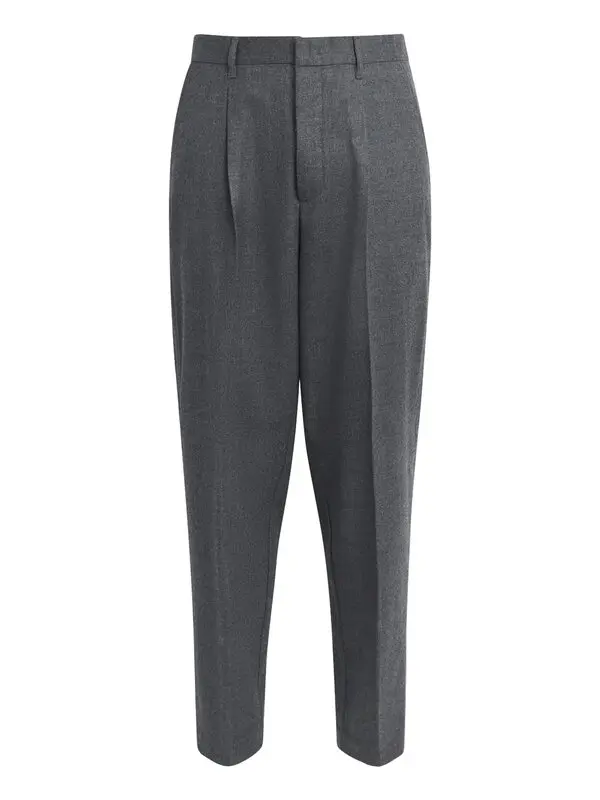Emporio Armani Stretch Virgin Wool Trousers - Grey