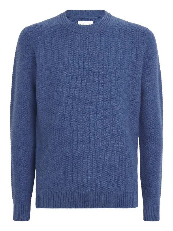 Harrods Cashmere Textured Sweater - Blue