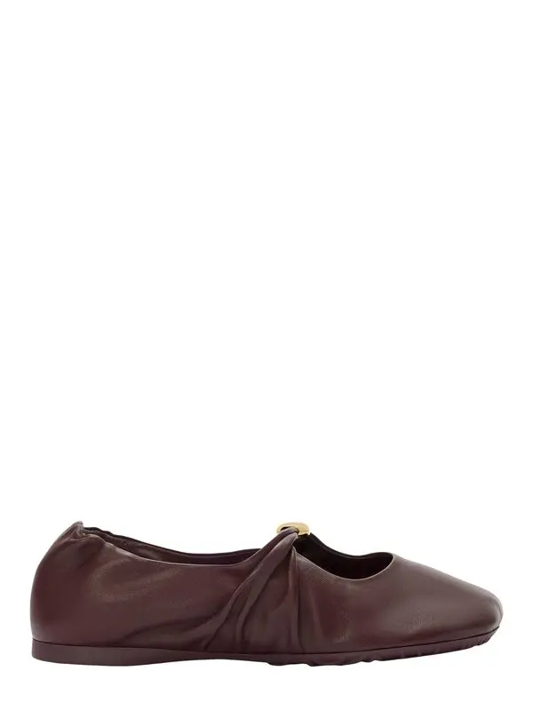Loewe Leather Ballet Flats - Burgundy