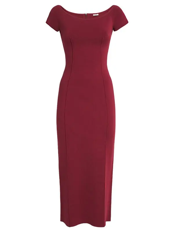 JOSEPH Milano Knit Foin Compact Maxi Dress - Red