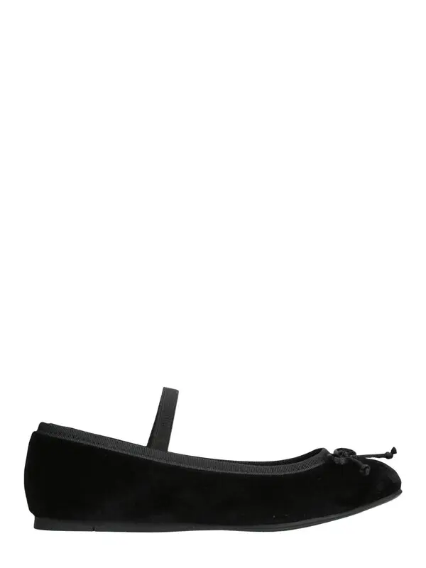 PAPOUELLI Velvet Ballet Flats - Black
