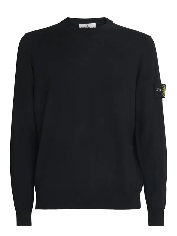Stone Island Virgin Wool-blend Sweater - Black