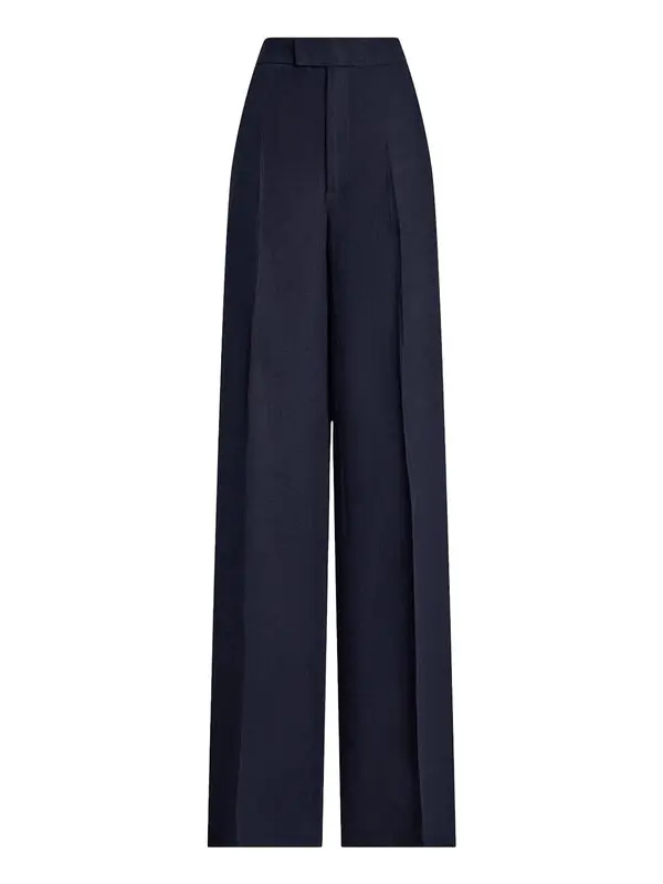 Ralph Lauren Linen Dean Tailored Trousers - Navy