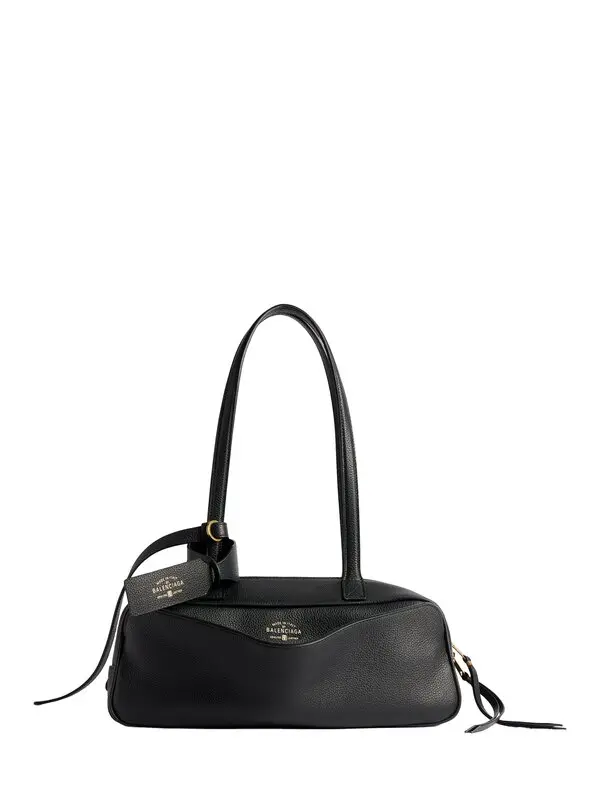 Balenciaga Small Leather Carrie Bowling Top-handle Bag - Black
