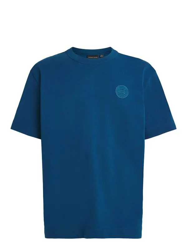Canada Goose Cotton Gladstone Disk T-shirt - Blue