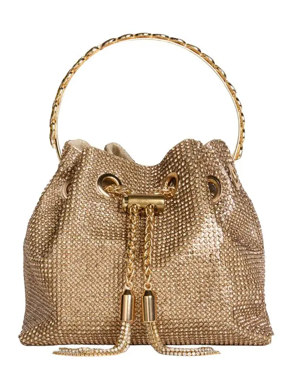 DAVID CHARLES Diamond Pouch Top Handle Bag - Metallic
