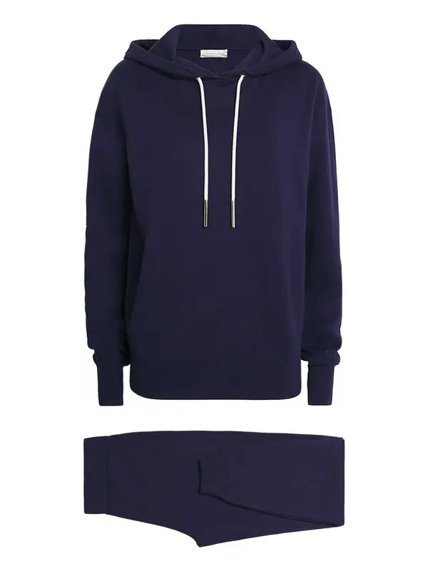 Olivia Von Halle Silk-cashmere Gia Tracksuit - Navy