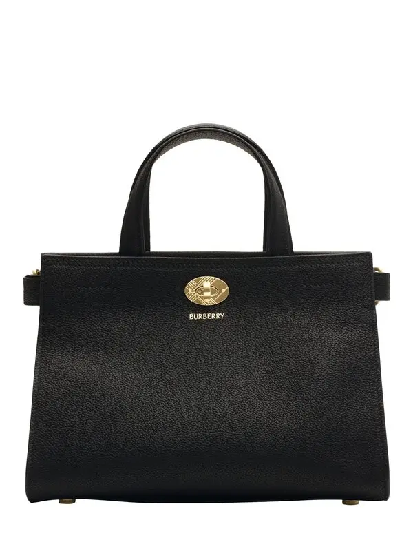 Burberry Mini Calfskin Cotswolds Tote - Black