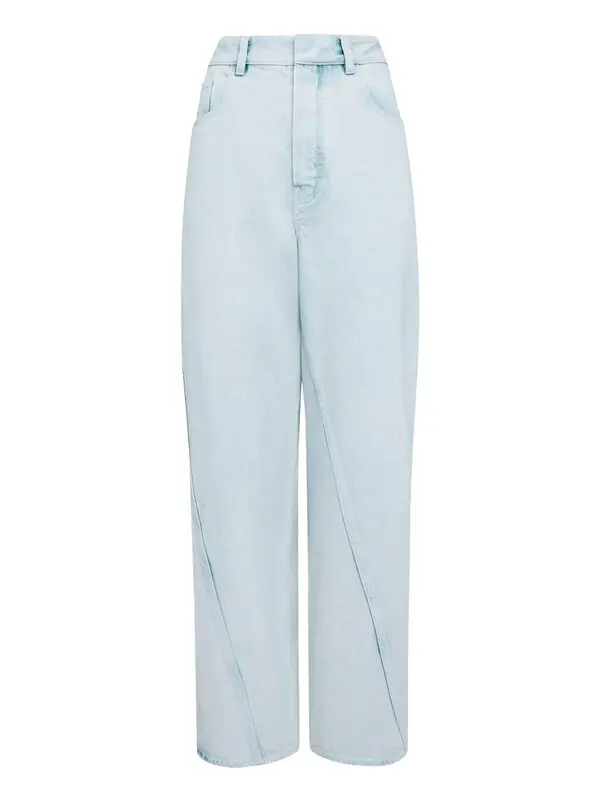 Alaïa Twisted Straight-leg Jeans - Blue