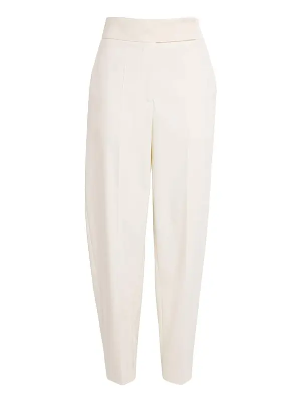 JOSEPH Crepe Aix Tailored Trousers - White